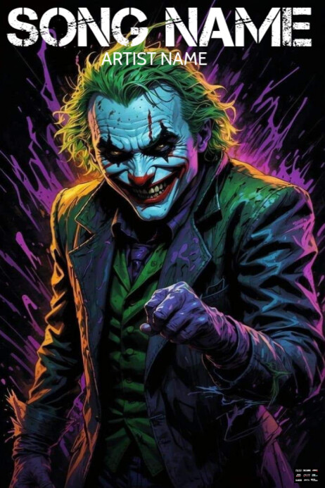 Professional Joker Album Cover Art Poster Template | PosterMyWall