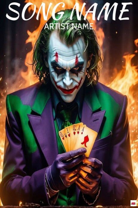 Professional Joker Fire Album Cover Art Template Poster | PosterMyWall