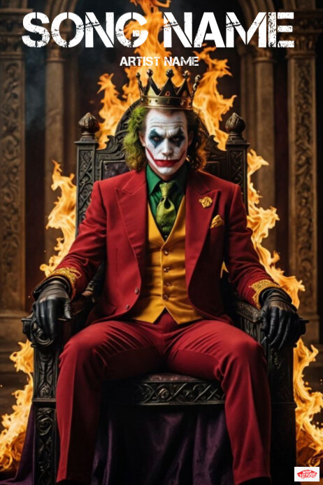 Professional Joker Man Album Art Cover Poster Template | PosterMyWall