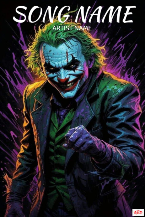 Professional Joker Man Album Art Cover Poster Template | PosterMyWall