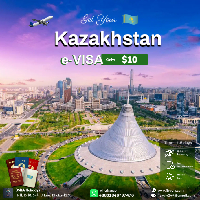 Professional Kazakhstan Visa Processing Ads Design Template Instagram ...