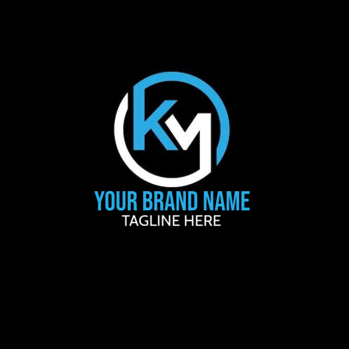 Professional Km Letter Logo Design Logo Template | PosterMyWall