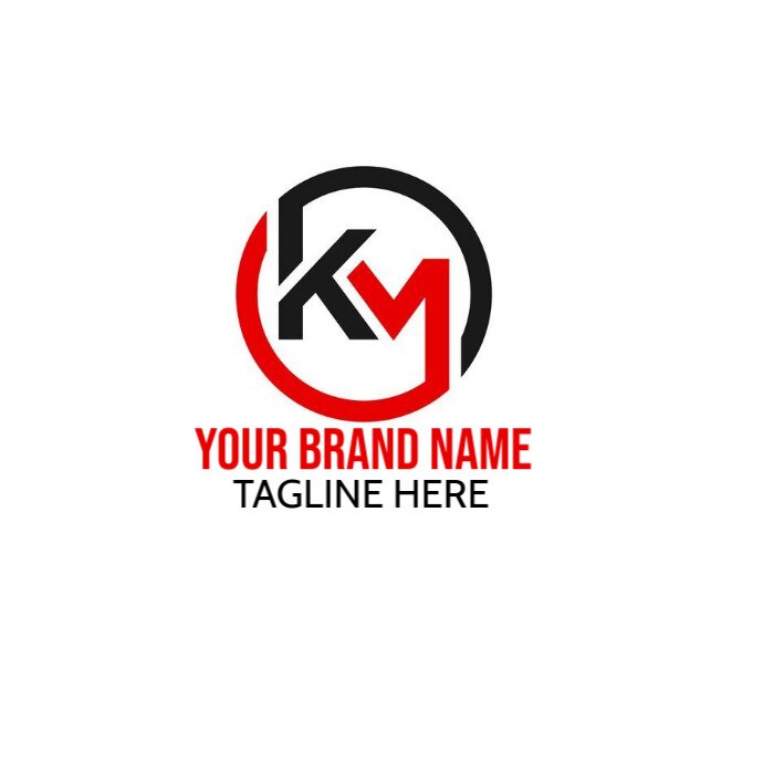 Professional Km Letter Logo Design Logo Template | PosterMyWall