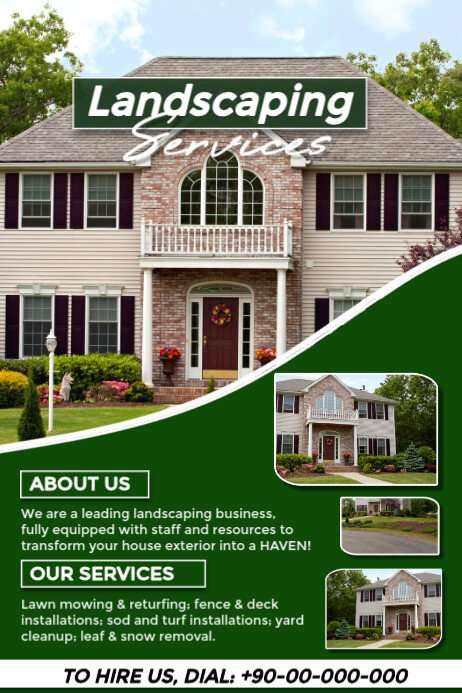Plantilla de PROFESSIONAL LANDSCAPING SERVICES POSTER TEMPLATE ...