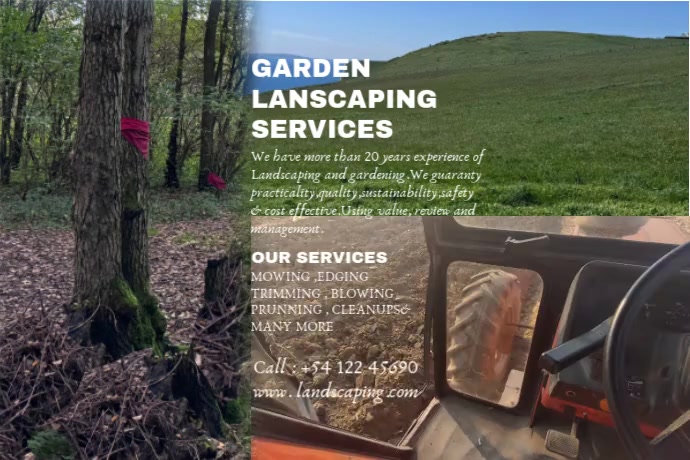 Professional Lanscaping Flyer Poster Template | PosterMyWall