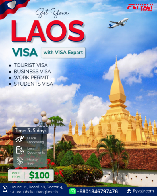 Szablon Professional Laos Visa Processing Ads Design Template Instagram ...