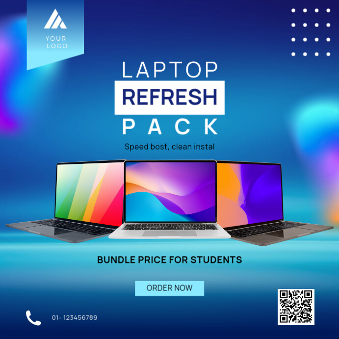 Professional Laptop Repair Flyer Instagram Post Template | PosterMyWall