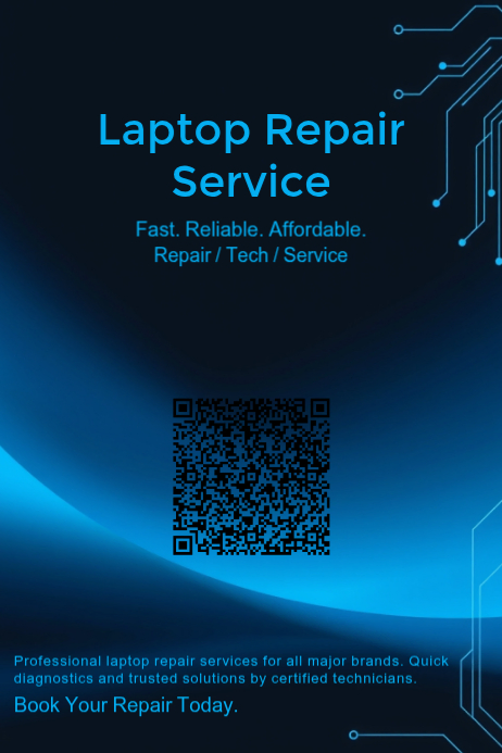 Professional Laptop Repair Flyer Template | PosterMyWall