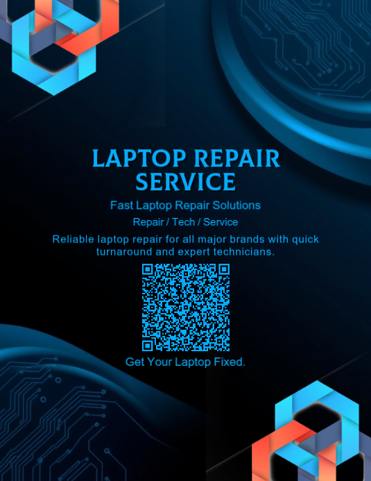 Professional Laptop Repair Service Flyer Template | PosterMyWall