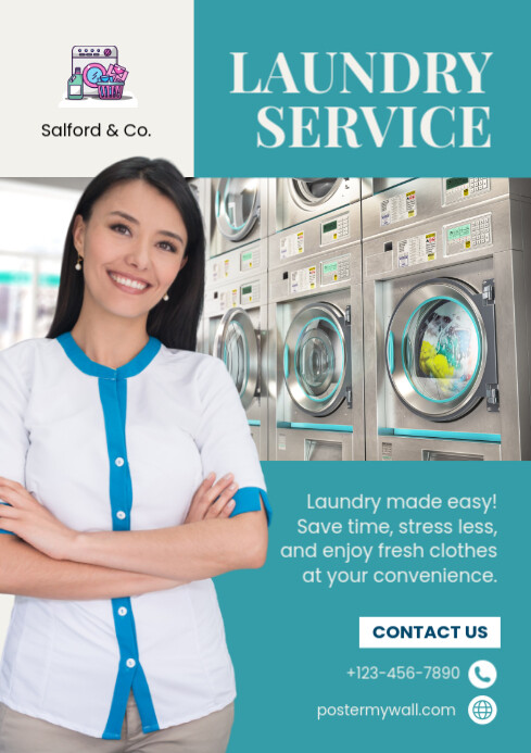 Copy of Professional Laundry Service A4 | PosterMyWall