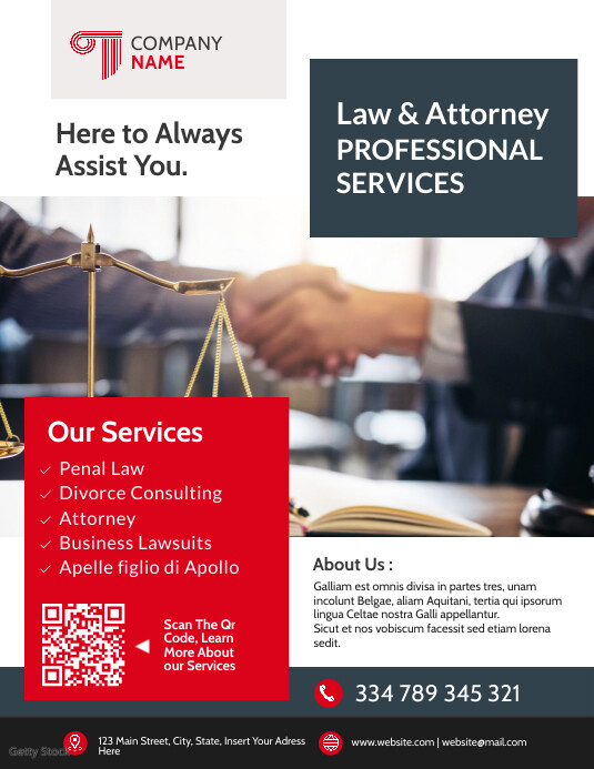 Copy of professional law & Attorney services printabl | PosterMyWall