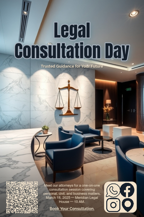 Professional Law Firm Poster Template | Legal Services Corporate Layout ...
