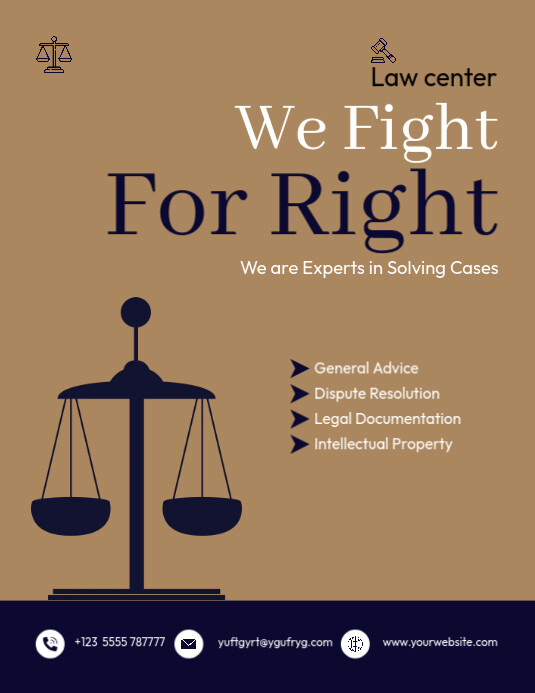 Professional law service template | PosterMyWall