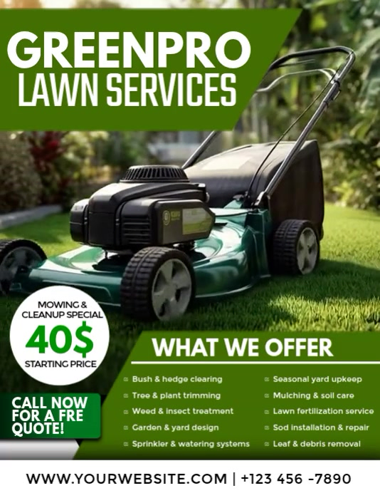 Professional Lawn Care Made Easy Template | PosterMyWall