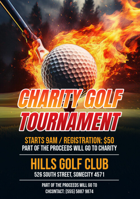 Professional Layout Customizable Golf Event Design Template | PosterMyWall