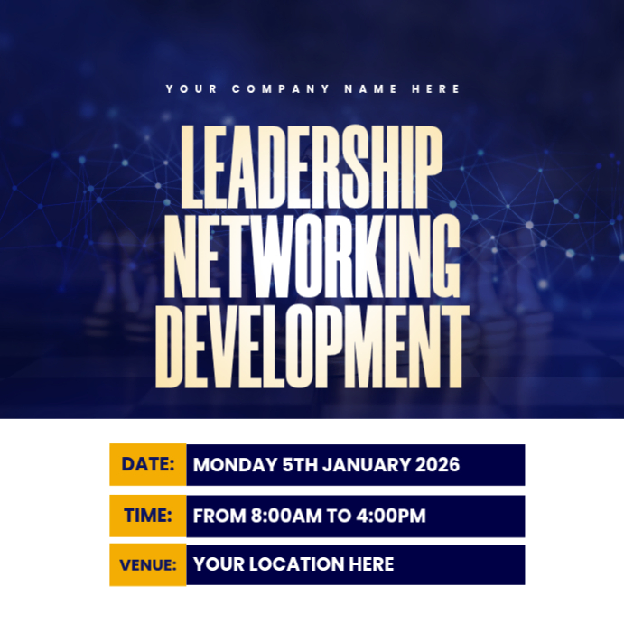 Professional Leadership Development Networking Seminar Flyer Template ...