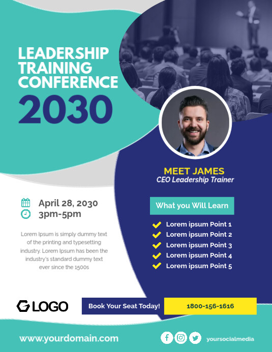 Professional Leadership Training Template Flyer (us Letter) | PosterMyWall