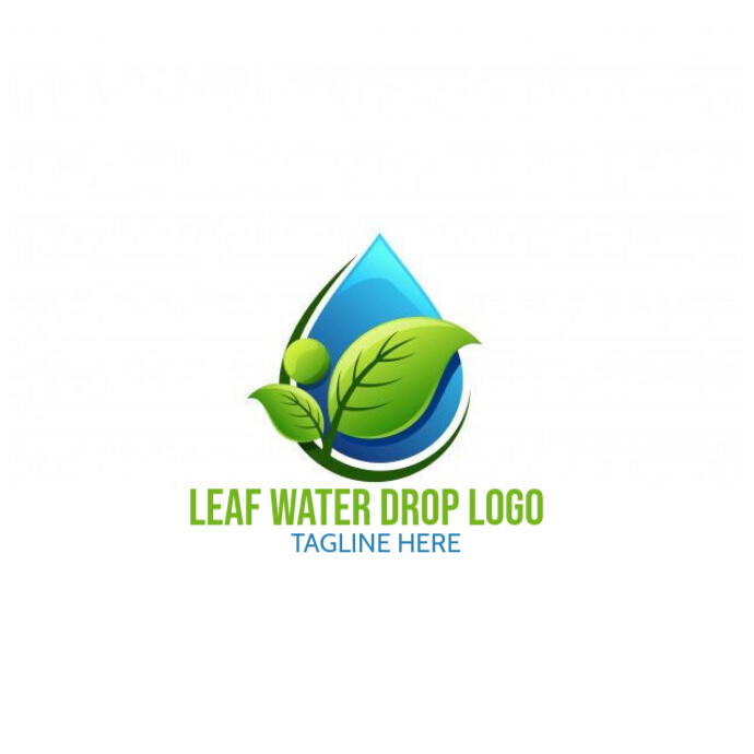 Professional Leaf Water Drop Logo Design Logo Template | PosterMyWall