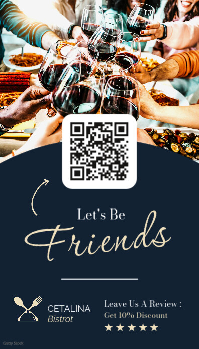 Professional Let's Be Friend Card Review Card Printable Template Design ...