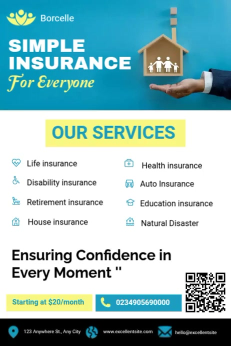 Plantilla de Professional Life Insurance Video Template Poster ...