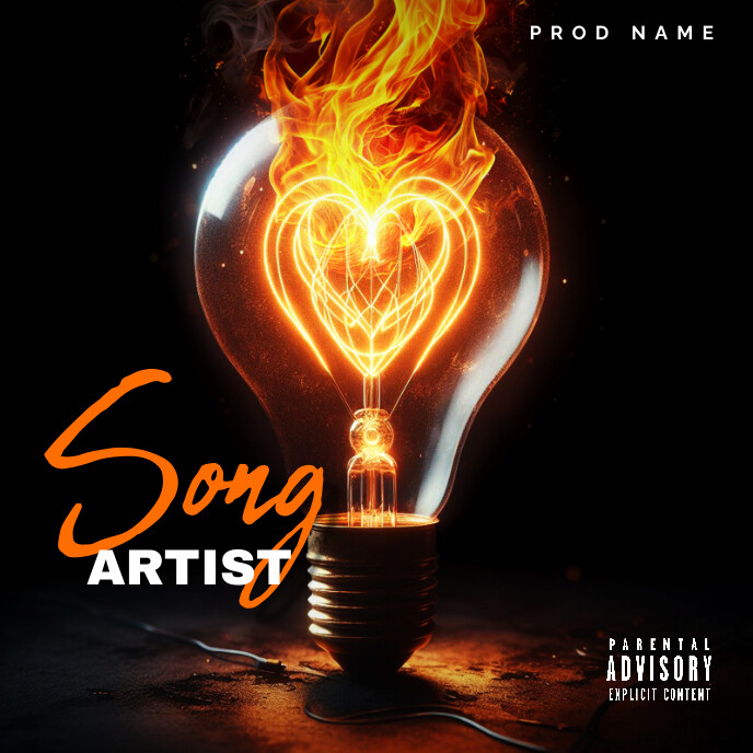 Professional Lighting Fire Album Cover Template | PosterMyWall