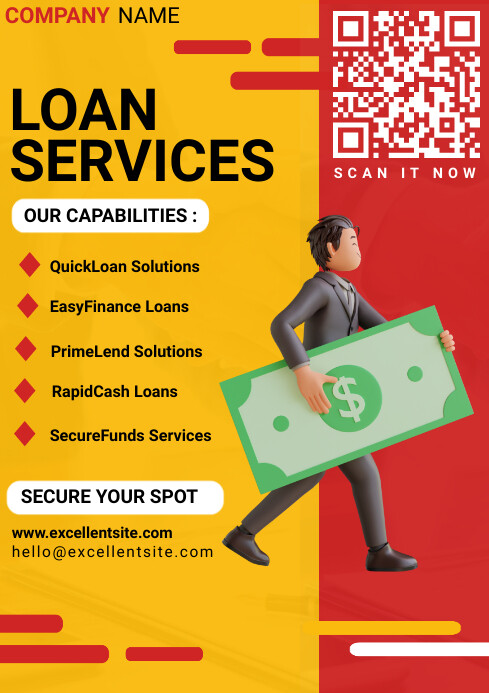 Professional Loan Services A4 Template | PosterMyWall