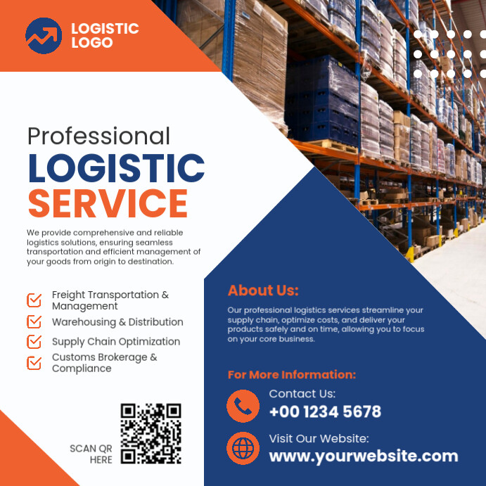 Copy of Professional Logistic Service Instagram Post | PosterMyWall