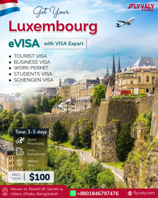 Professional Luxembourg Visa Processing Ads Design Template Instagram ...
