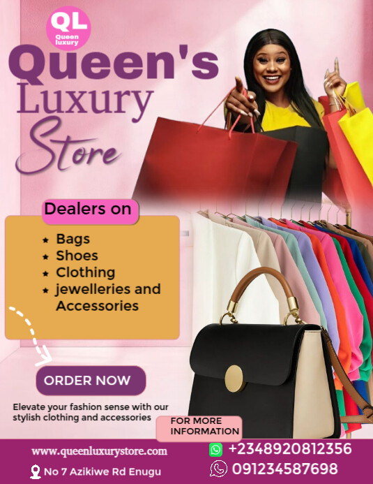 Professional Luxury Fashion Store/ Elegant Boutique Flyer (us Letter ...