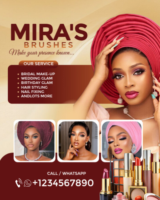 Copy of Professional Make-up Design Template Instagram Portrait ...