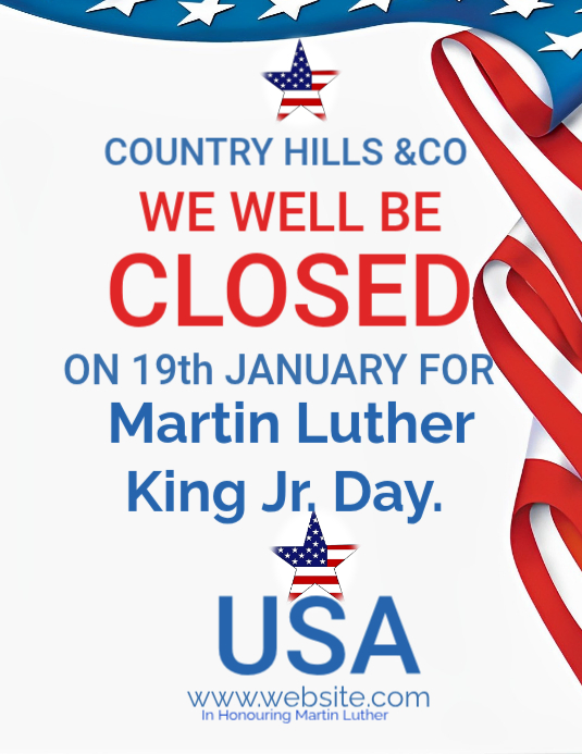 Professional Martin Luther King Jr. Day. Flyer (us Letter) Template ...