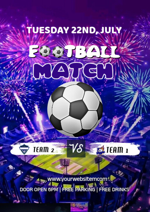 Professional Match Day A4 Template | PosterMyWall