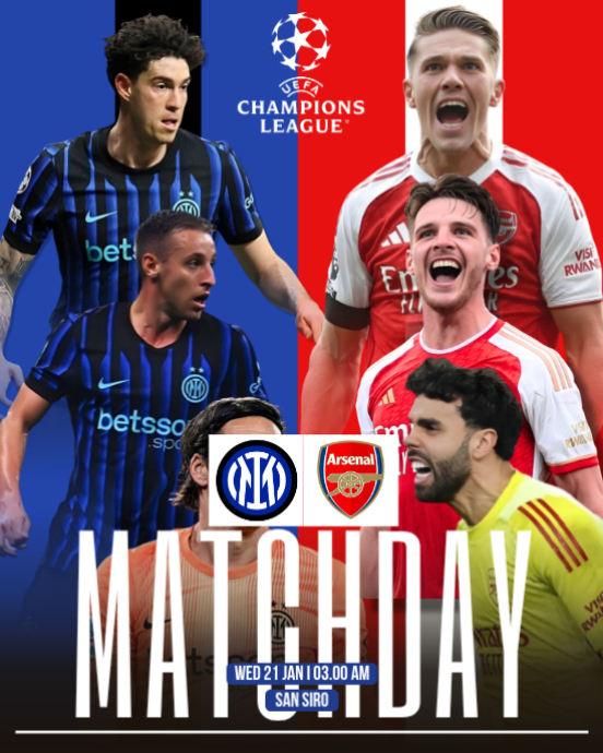 Professional Matchday Inter Milan Vs Arsenal Champions League Instagram ...
