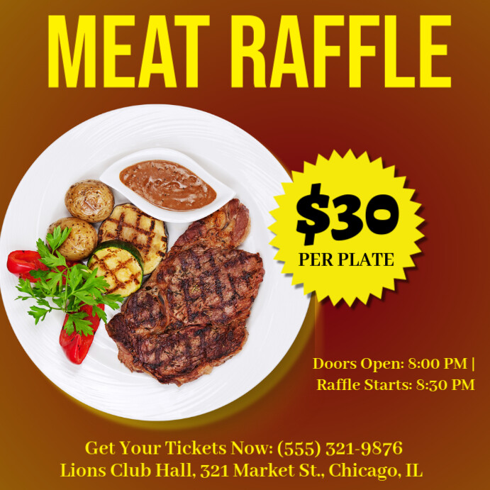 Copy of Professional Meat Raffle Instagram Post | PosterMyWall