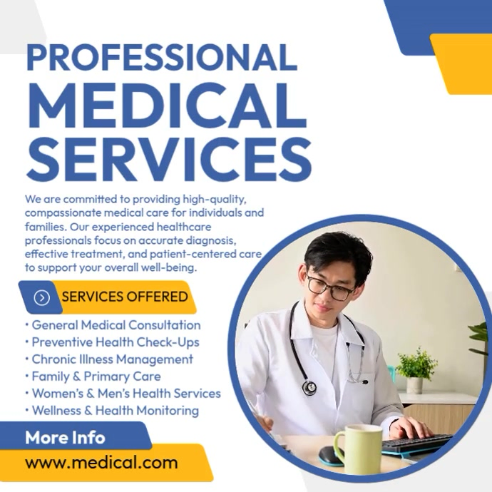 Professional Medical Services Template | PosterMyWall