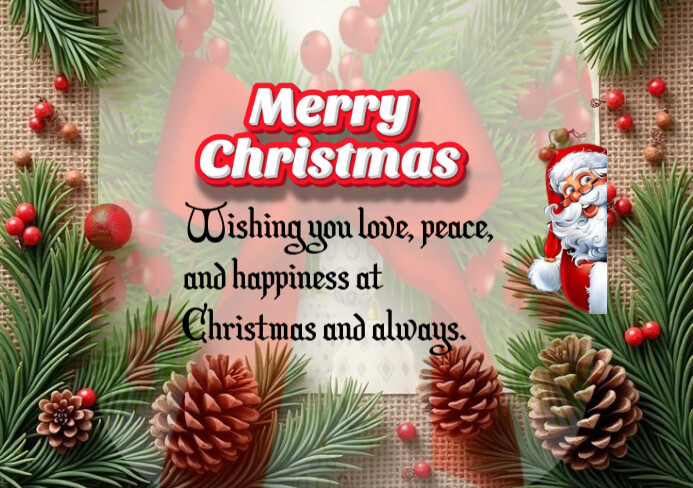 Professional Merry Christmas A5 Template | PosterMyWall