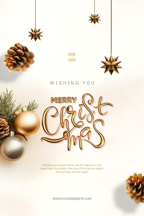 Plantilla de Professional Merry Christmas Card , Christmas Greeting Flyer , Compliment Of The ...