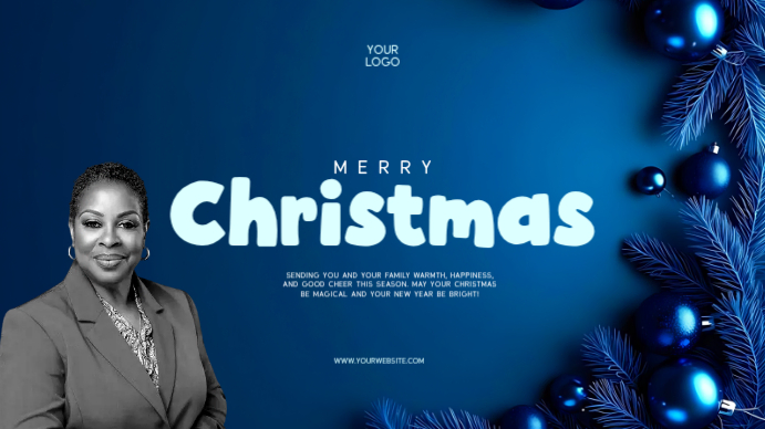 Professional Merry Christmas Digital Display Template | PosterMyWall