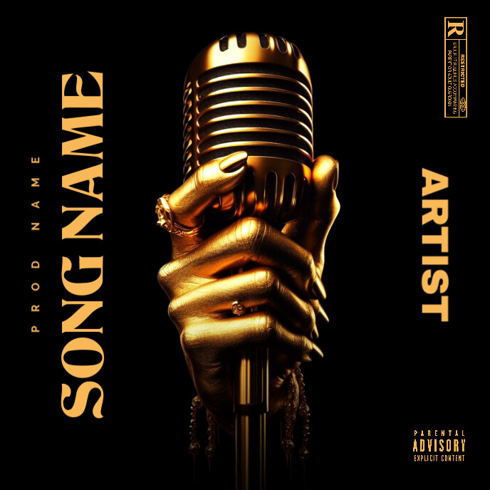 Professional Microphone Album Cover Template | PosterMyWall