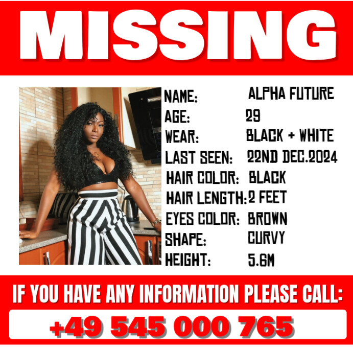 Professional Missing Person Instagram Post Template | PosterMyWall