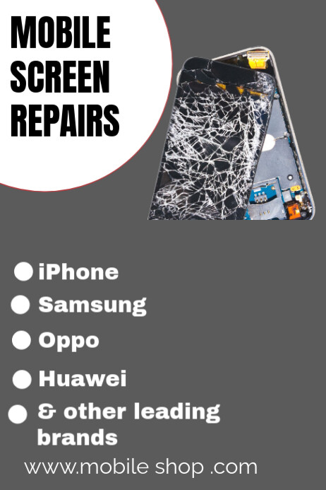 Professional Mobile Screen Repairs Poster Templat | PosterMyWall