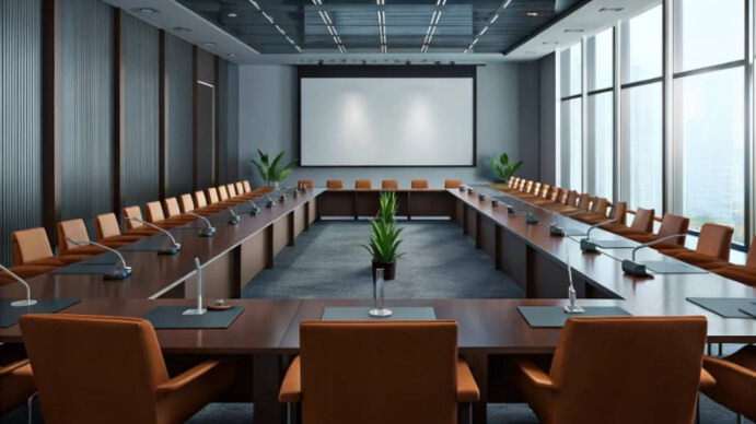 Professional Modern Conference Room Setup Digital Display (16:9 ...