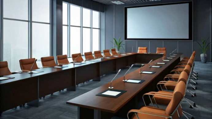Professional Modern Conference Room Setup Digital Display (16:9) เทมเพล ...