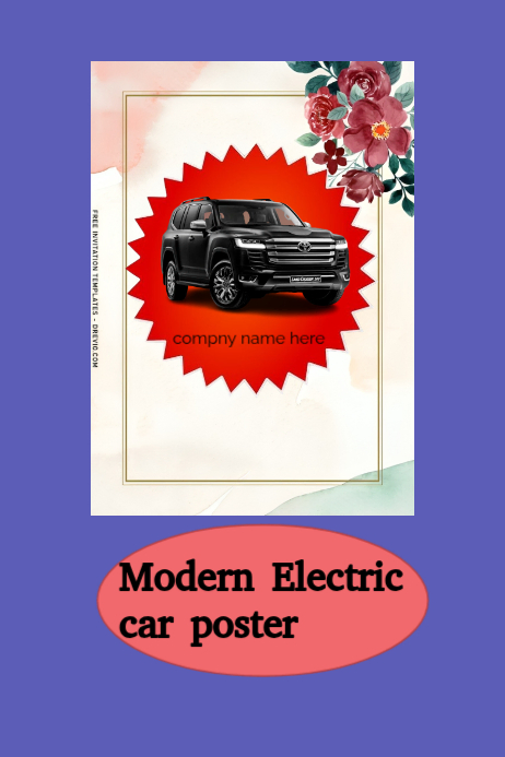 Professional Modern Electric Cars Poster Template | PosterMyWall