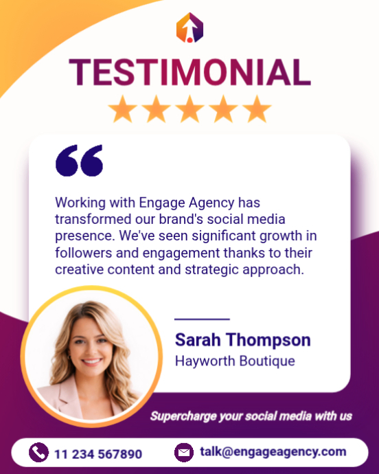 Professional modern minimal Client Testimonial Social Media Management ...