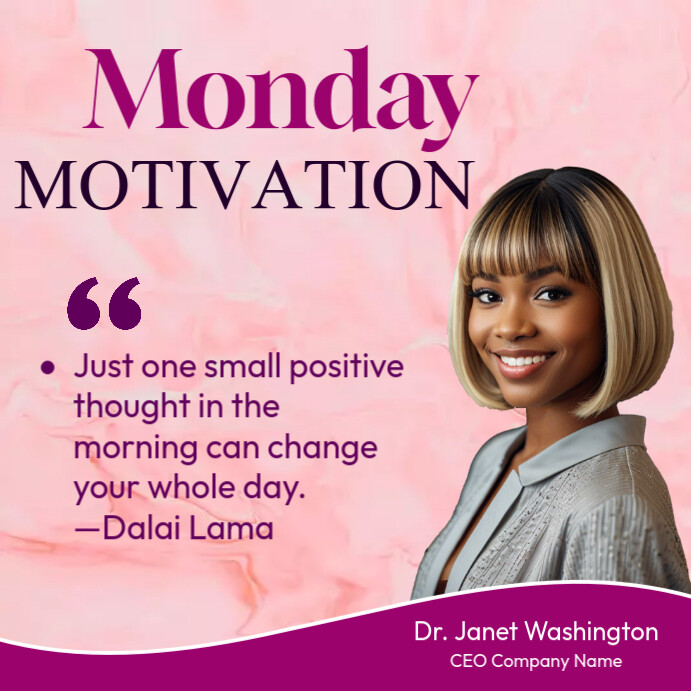 Copy of Professional Monday Motivation Corporate Quote Facebook Banner ...