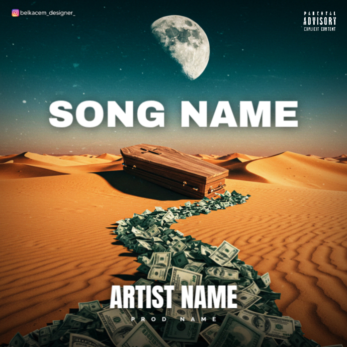 Professional Money Desert Album Cover-Vorlage | PosterMyWall