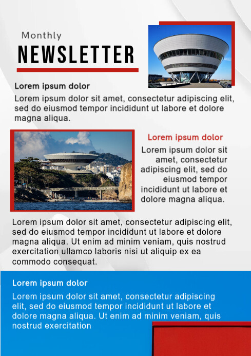 Copy of Professional Monthly Newsletter A4 | PosterMyWall