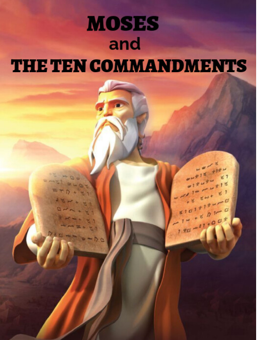 Professional Moses And The Ten Commandments Flyer (us Letter) Templat ...