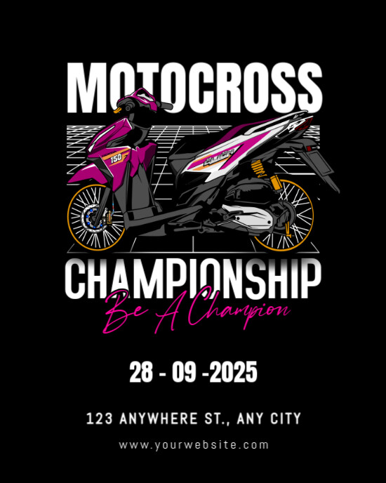 Copy of Professional Motocross Bike Racing Advertising Flyer Template ...